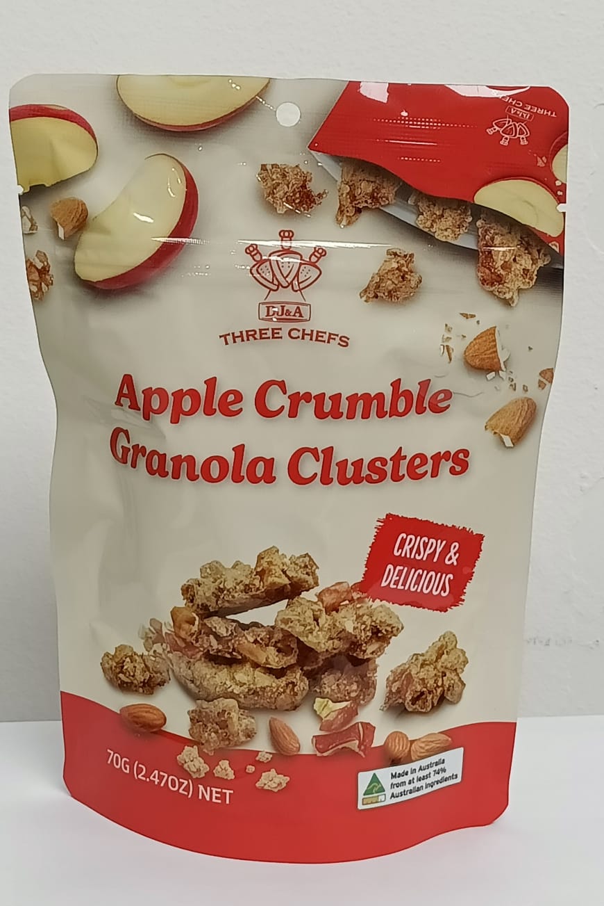 DJ&A Apple Crumble Granola Clusters 70g – DJ&A Products SG